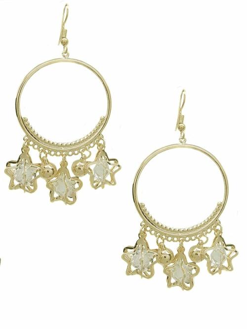 Buy Total FashionTraditional Star Shape Gold Metal Big Round Dangler ...