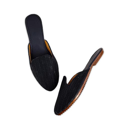 Buy Sayera's trendy Black Embellished Mule For Women Online at Best ...