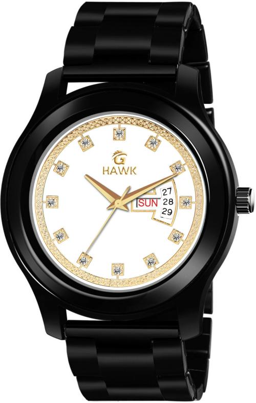 Buy G-HAWK Analog White Dial Brown Strap Watch for Men and Boys Online ...