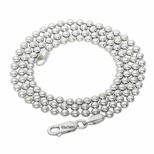Buy ELOISH Sterling Silver Ball Design Sleek Italian Chain for Men and ...