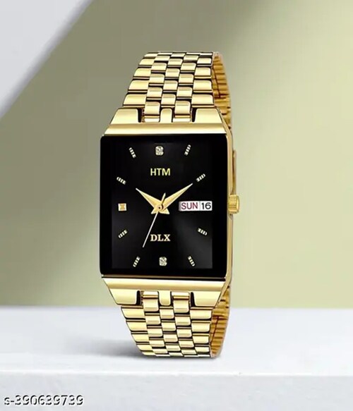 Buy FANCY KF Htm Men's Fashion Crystal Luxury Big Face Square Full Bling Iced Diamond Bracelet ...