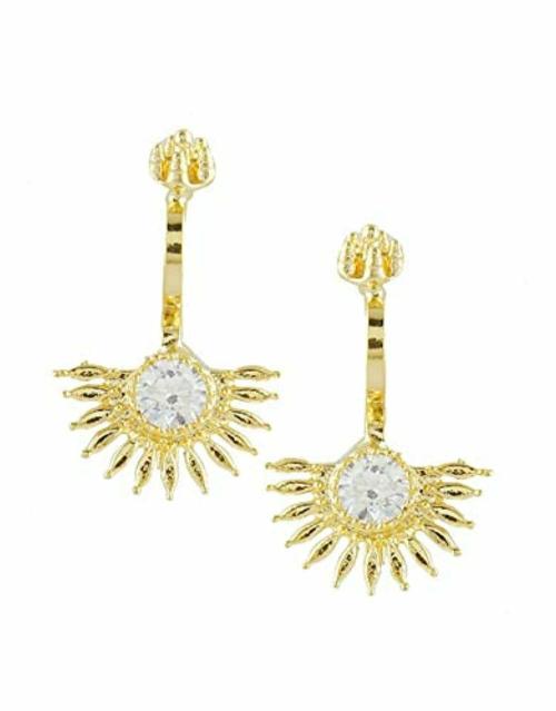 Buy Anuradha Art Jewellery Gold Plated Traditional Bugadi Earrings Golden (Women) Online at Best ...