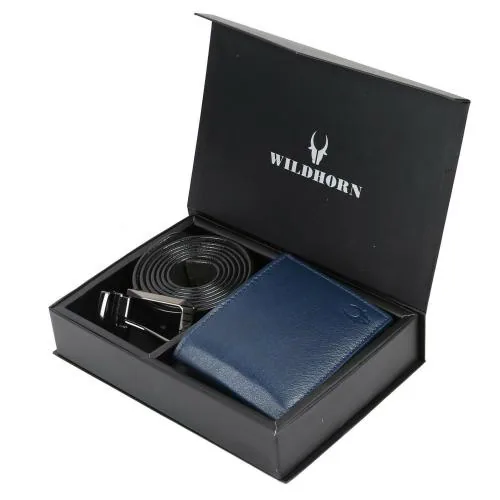 Buy Wildhorn Men Blue Wallet Combo Set Online at Best Prices in India ...