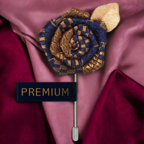 Buy Peluche Floral Pentagon Blue Brooch/Lapel Pin For Men Online at ...