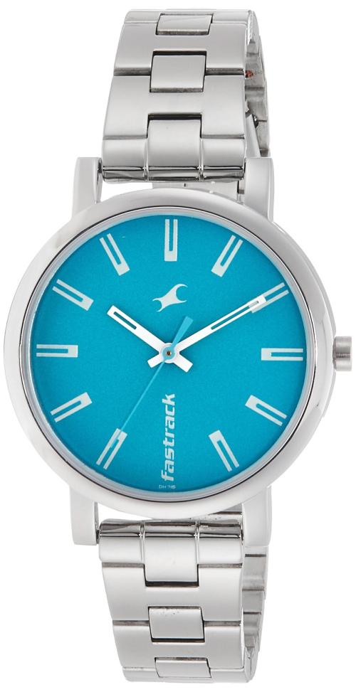 Buy Fastrack Analog Dial Blue Band Silver Fundamentals Watch ...