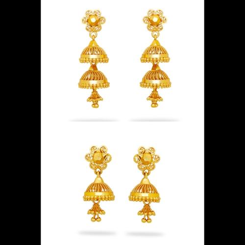 Buy arch fashion Traditional Gold Platted 3&2 Step Jumkhi Earring CMB1663,1770 Online at Best ...