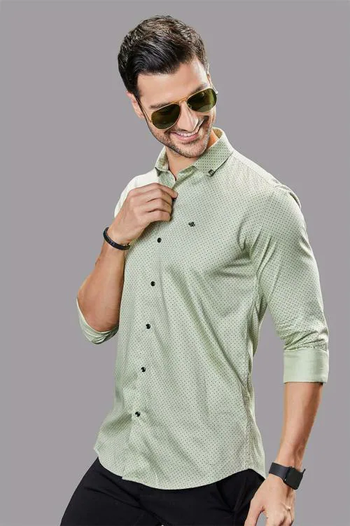 Buy ALMATY RYLAN GREEN ABSTRACT PRINT SHIRT Online at Best Prices in ...