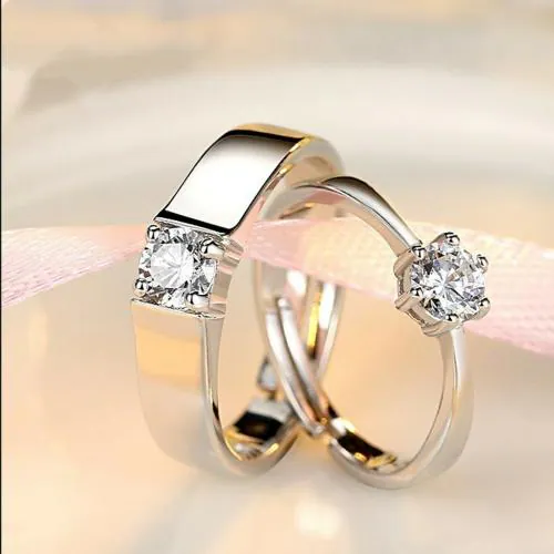 Buy Kazare Valentine Couple Rings | Silver Proposal Rings | Fine Couple ...