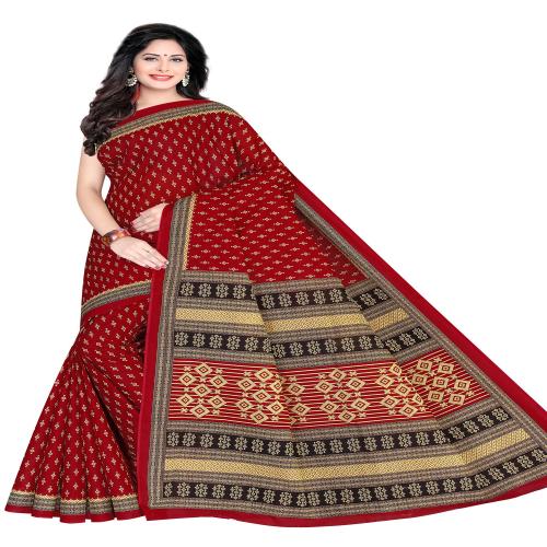 Buy Tamaira Fashion Maroon Pure Cotton Saree for women Online at Best ...