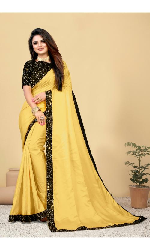 Buy NOPSE Women's Berry Silk Sequence work Designer Saree (Drashti ...