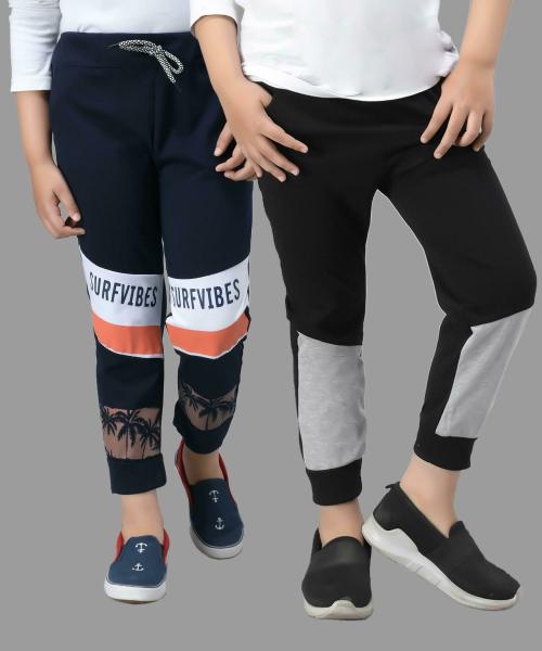 Buy Nick and Jones Boys Multicolor Printed Pure Cotton Pack of 2 Track Pants Online at Best ...