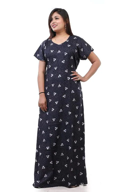 Buy NIGHTFAB Store Women Dark Blue Night Dress Online at Best Prices in ...