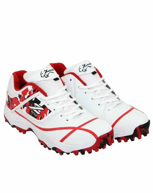 Buy Zigaro Acer-D White-Red Cricket Shoes For Men Online at Best Prices ...