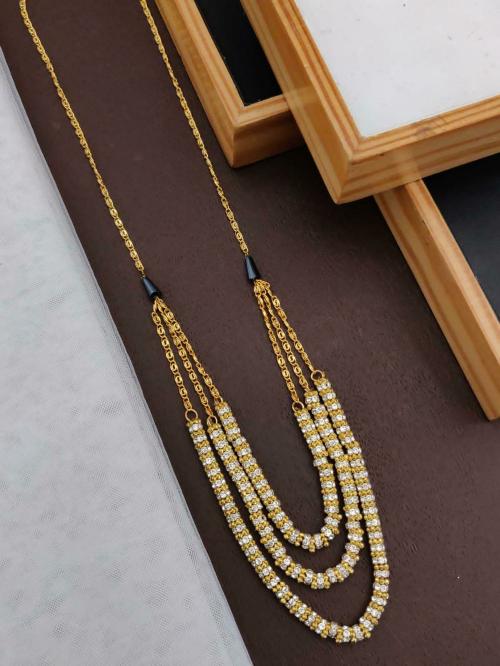 Buy INDIAN LIFESTYLE Women's Designer 18Inch Gold Plated Dokiyu Malla ...