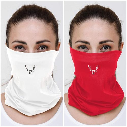 Jigyasa White and Red Sun Protection Bike Riding Mask (pack of 2) - JioMart