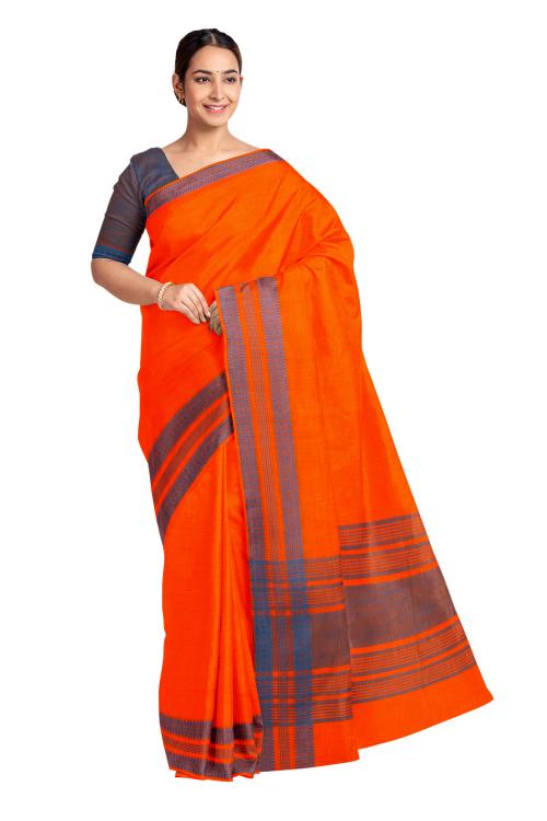 Buy KSR HANDLOOMS - WOVEN-PURE KOLLAM COTTON SAREE Online at Best ...