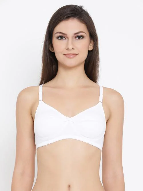 Buy Clovia White Solid Cotton Single Full Coverage Bra Online at Best Prices in India - JioMart.