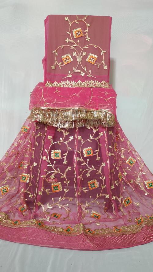 Buy SHIVDEVANSHI Pink, Gold Rajasthani Poshak Women Lehenga Choli ...