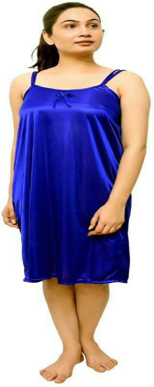 Buy Ankona Women Black Solid Satin Nighty L Nighty For Women L Womens ...