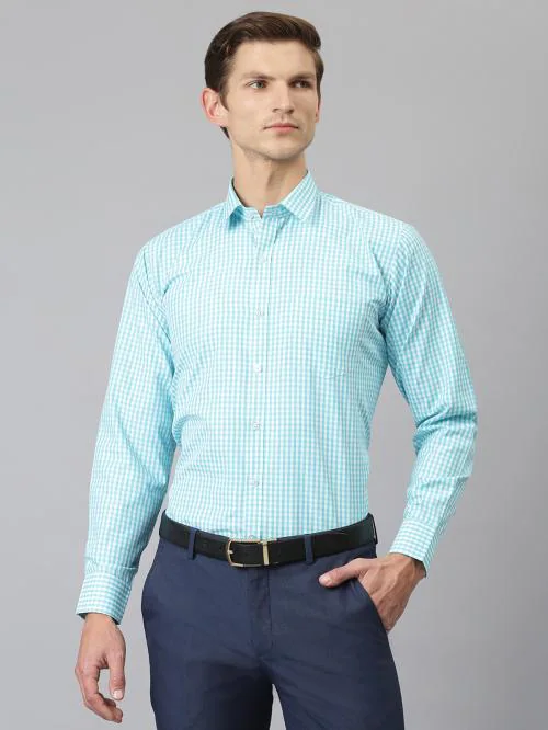 Buy ACCOX Men's Cotton Checkered Full Sleeve Formal Regular Fit Shirt ...