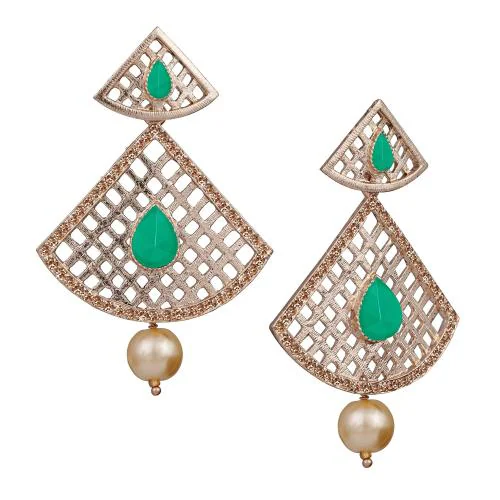 Buy Jfl - Jewellery For Less Traditional Gold Tone Triangle Design Jali ...