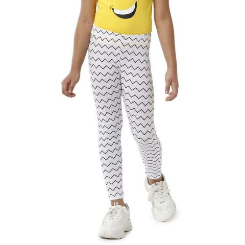 Buy De Moza Girls White Printed Cotton Ankle Length Legings - 2 to 3 ...