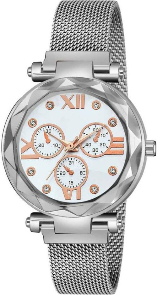 Buy Bolun Analog White Dial Silver Strap Watch For Women Online at Best ...