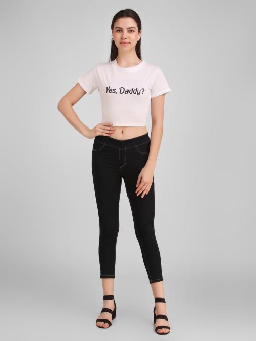 Buy Yes Daddy? Printed Cotton Short Crop top for Woman and Girl Online ...