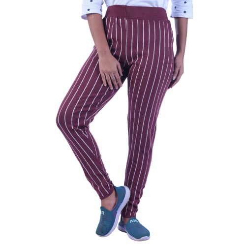 Buy KARARO ALL OVER SINGLE LINE PRINT JEGGINGS(MAROON) Online at Best ...