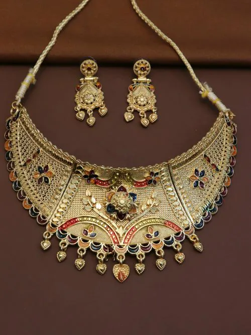 Buy H R SALES - gold plated latest designer jewellery set Online at ...
