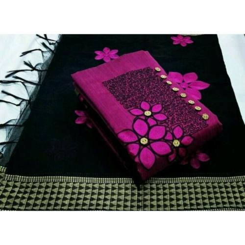 Buy GURHAL Embroidered Cotton Unstitched Dress Material Pink Online at ...