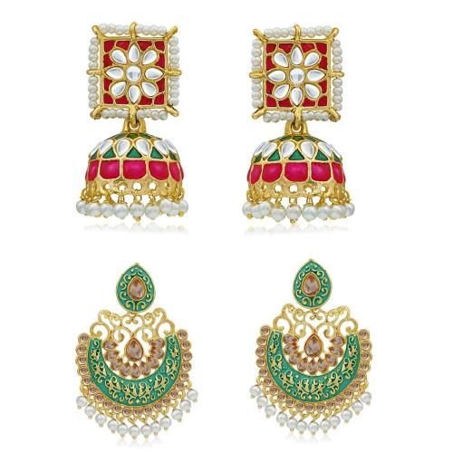 Buy Sukkhi Elegant Gold Plated Earring Combo for Women Online at Best ...