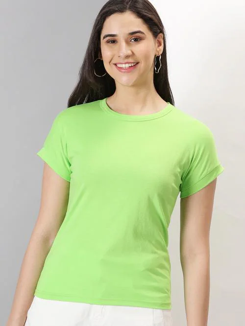 Buy AUSK Maroon Solid Round Neck Short sleeve Casual Top Online at Best Prices in India - JioMart.