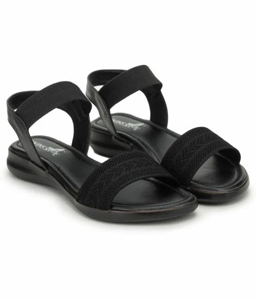 Buy TWINSSHOE Black Flat Sandals for Women Online at Best Prices in ...