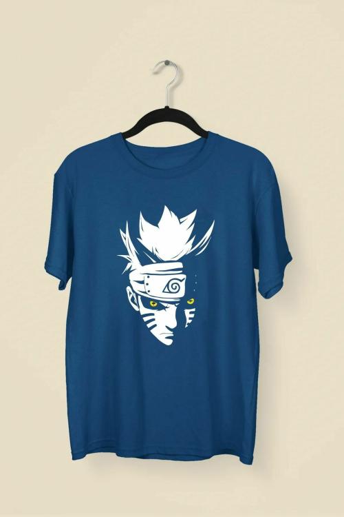 Buy Wild Punk Naruto Face 100% Cotton Unisex Premium Printed Tshirt ...