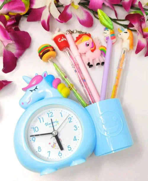 Buy Zest4Kids Generic Plastic Blue Unicorn Alarm Clock Toy For Kids ...