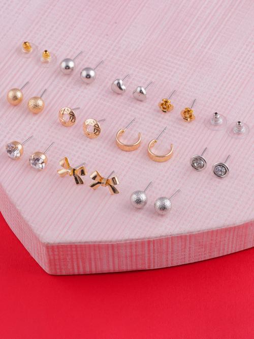 Buy LYRISS 10 Pairs Earrings Combo Set Latest Stylish Crystal Pearl ...