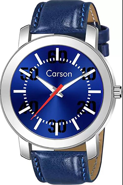 Buy CARSON Analogue Date Display Blue Dial Watch for Men CR-2008 Online ...
