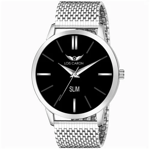 Buy LOIS CARON LCS-4282 Mesh Design Chain Minimalist Slim Meta Quartz ...