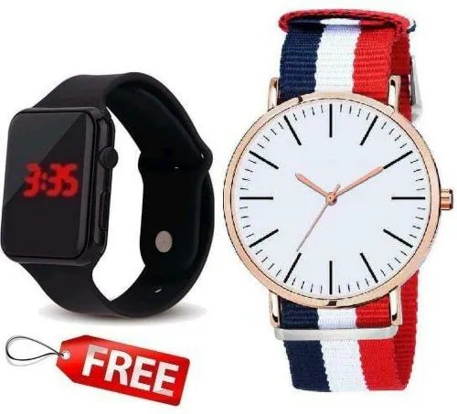 Buy Watchstar Ana-Digi Multi-color Dial Multi-color Strap Watch For ...