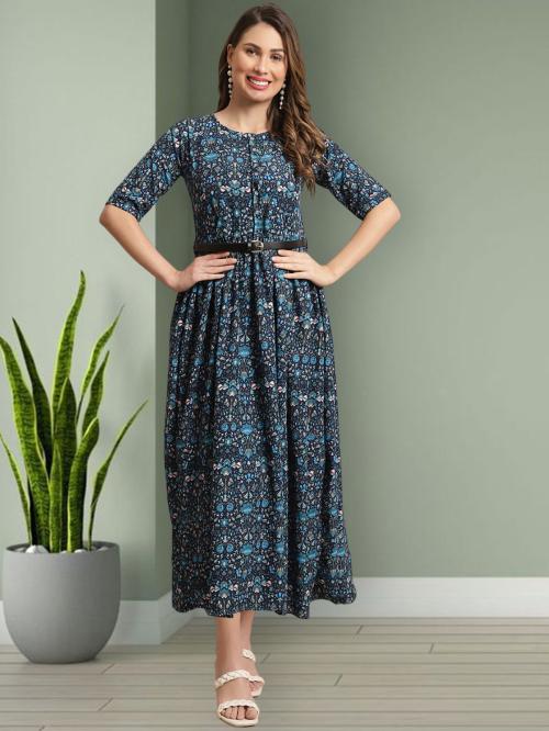 Buy Tromko Modern Grace Elegant Printed Women Gown Dress Online at Best Prices in India - JioMart.