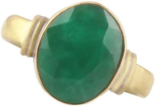 Buy Chopra Gems & Jewellery Gold Plated Brass 6.50 Ratti Emerald Panna Ring (Men, Women, Girls ...