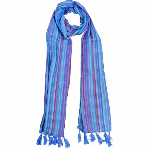 Buy S.Lover Women Striped Cotton Blend Stole (180) Online at Best ...