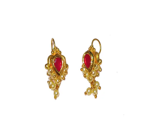 Adhira's Traditional Golden Maharashtrian Press clip on Moti Bugdi ...