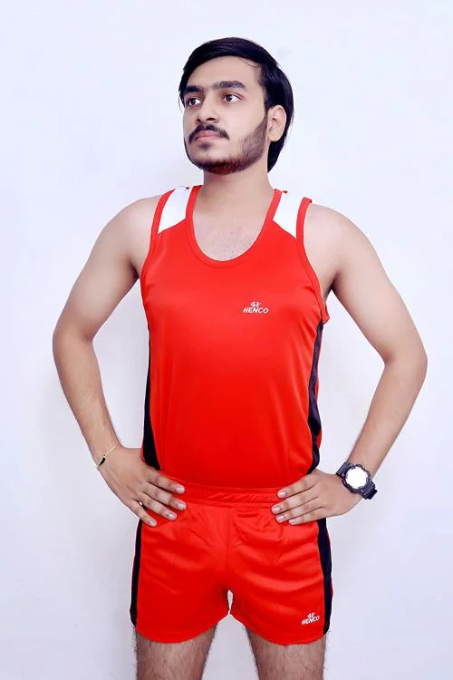 Buy Henco Red Unisex Athletic Sando & Shorts Online at Best Prices in ...