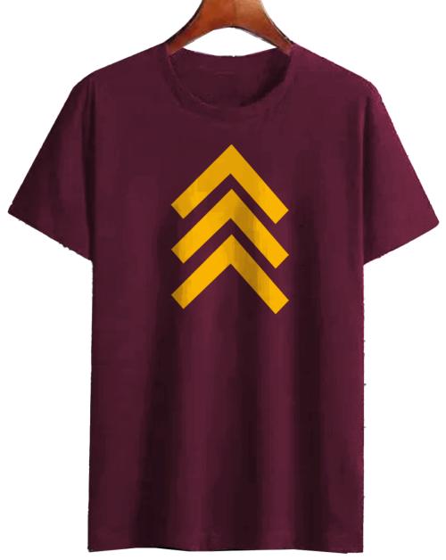 Buy FastColors Half Sleeve Maroon Round Neck T-Shirt Online at Best ...