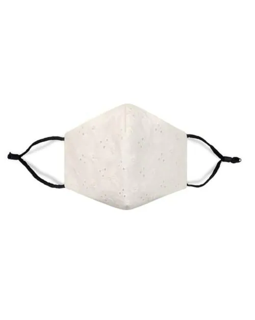 Buy Bokoka Women White Embroidered Net Masks (One size) Online at Best ...