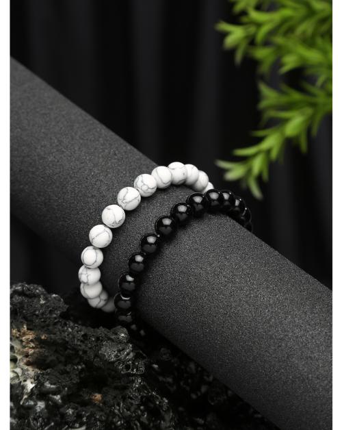 Buy YouBella Multicolour Natural Stones Stylish Couple Love Bracelet ...