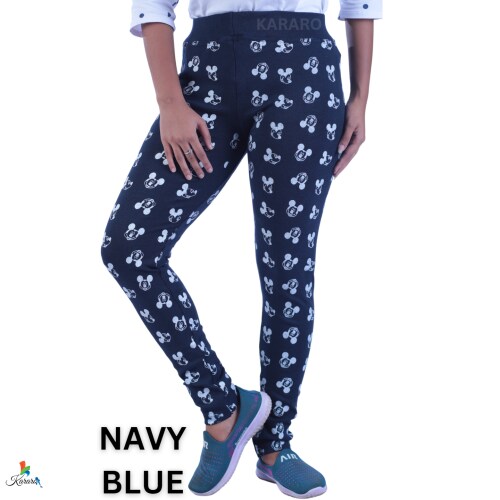 Buy KARARO ALL OVER MICKY MOUSE PRINT JEGGINGS(NAVY BLUE) Online at ...