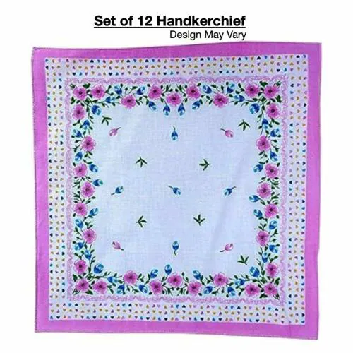 Buy BADLOOK LADIES & GIRLS COTTON HANKY WITH BEAUTIFULL FLOWER PRINT ...